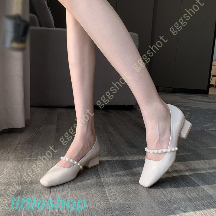 【楽天市場】レディースシューズ ぺたんこ パンプス ペタンコ ローヒール チャンキーヒール ママ 大きいサイズ レディース靴 スクエアトゥ 可愛い 大人 おしゃれ：モードナチュレ楽天市場店