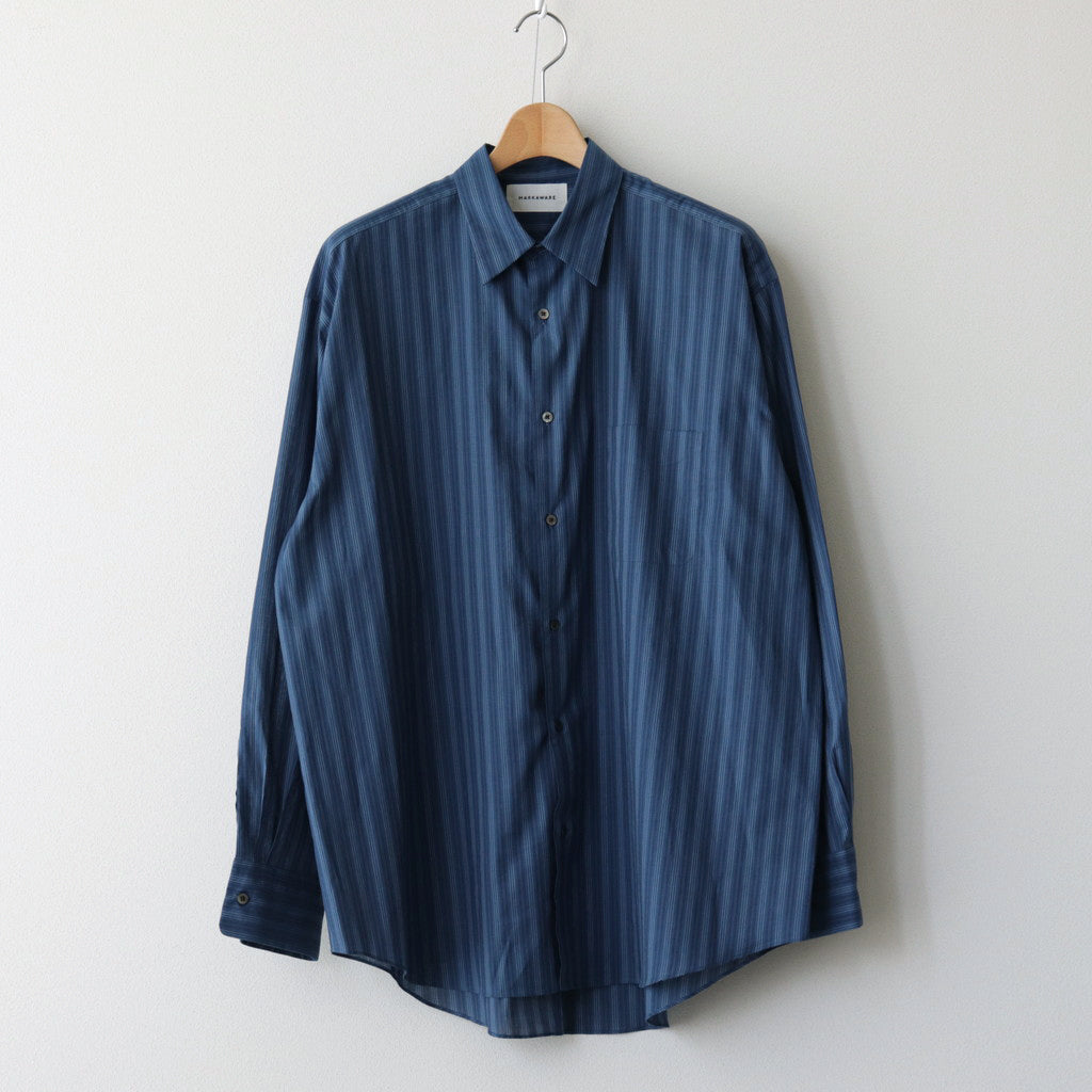 【楽天市場】MARKAWARE｜ORGANIC COTTON LOAN STRIPE COMFORT FIT SHIRT #BLUE×NAVY [A24A-17SH01C]：TAMAYA ...