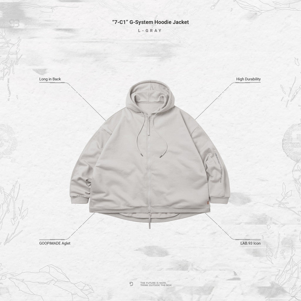 【楽天市場】GOOPiMADE｜「7-C1」 G-System Hoodie Jacket #GRAY [GOOPI-23AW-OCT-02 ...