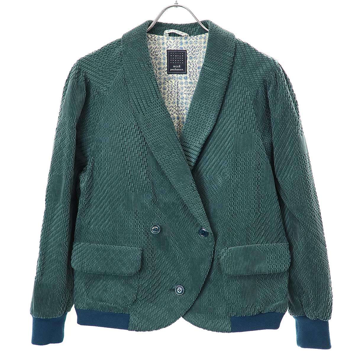 【楽天市場】mina perhonen ミナペルホネン 24AW jacket land pazzle コーデュロイダブルジャケット aca2404 グリーン系 38 【中古 ...