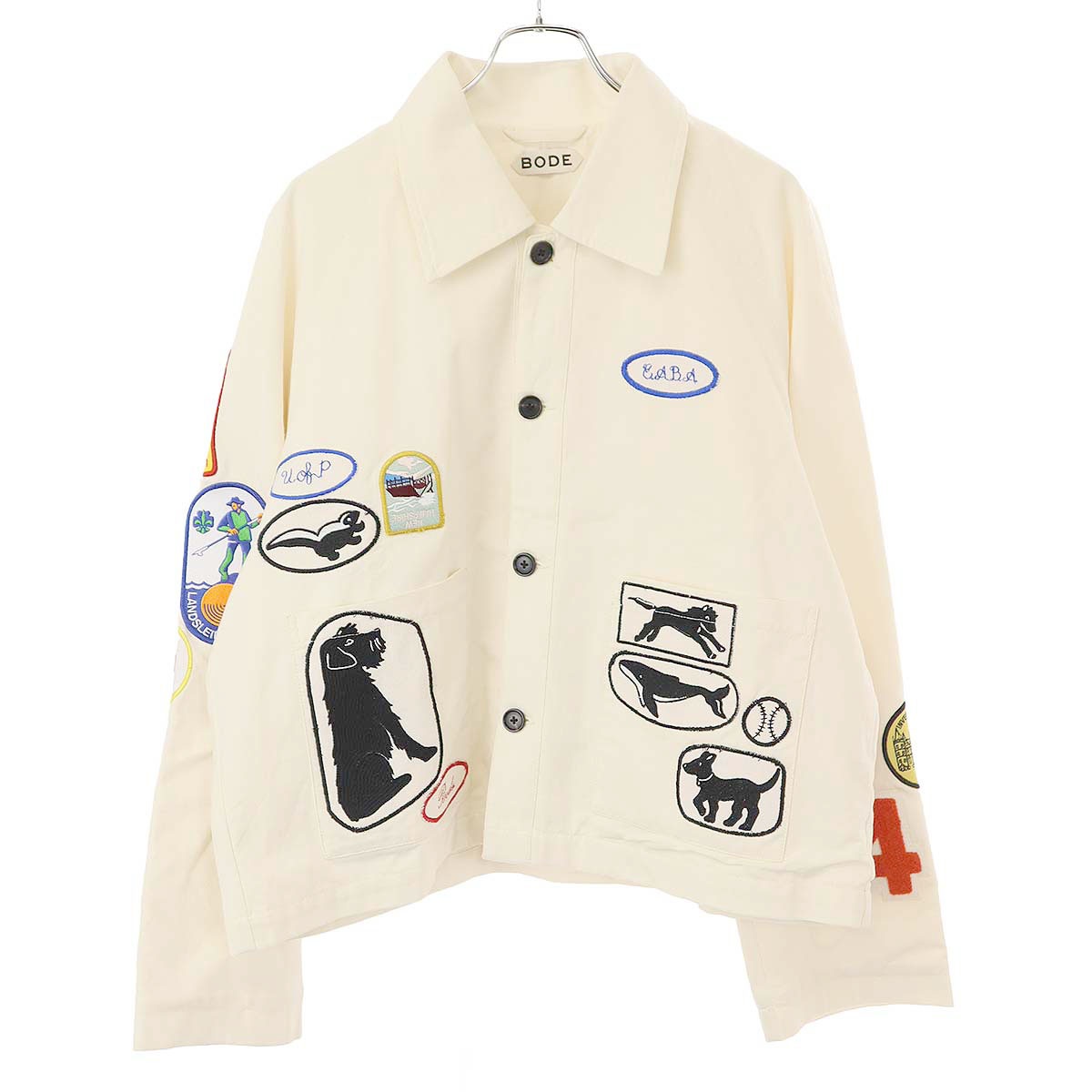 【楽天市場】BODE NY ボーディー 24SS Cambridge Patch Jacket パッチデザインジャケット ホワイト L 【中古 ...