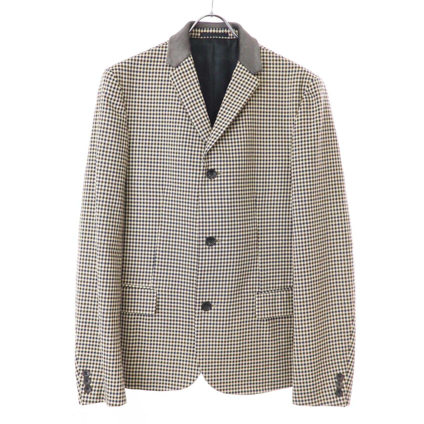 【楽天市場】kolor カラー 16AW ガンクラブチェックウールテーラードジャケット 16WCM-J08109 ベージュ系 2 【中古】 ITVJ512S1FKO：MODESCAPE 楽天市場店