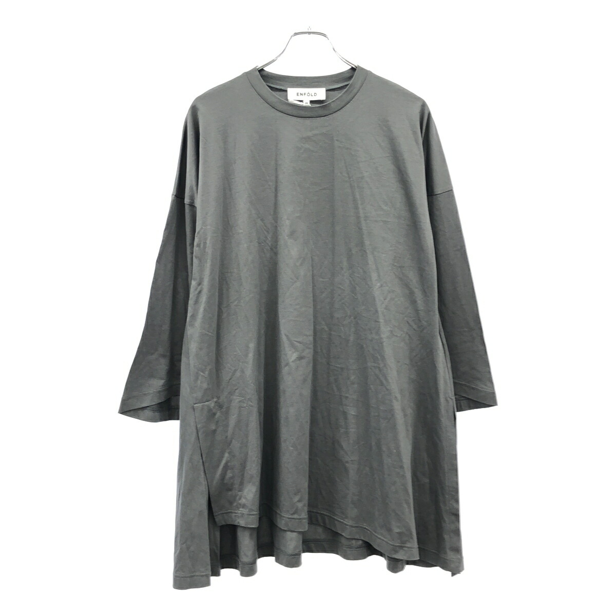 【楽天市場】ENFOLD エンフォルド CUT AND SEWN オーバーサイズカットソー 300EA280-2200 グレー 38 【中古】 ITSUS43VMX7O：MODESCAPE 楽天市場店