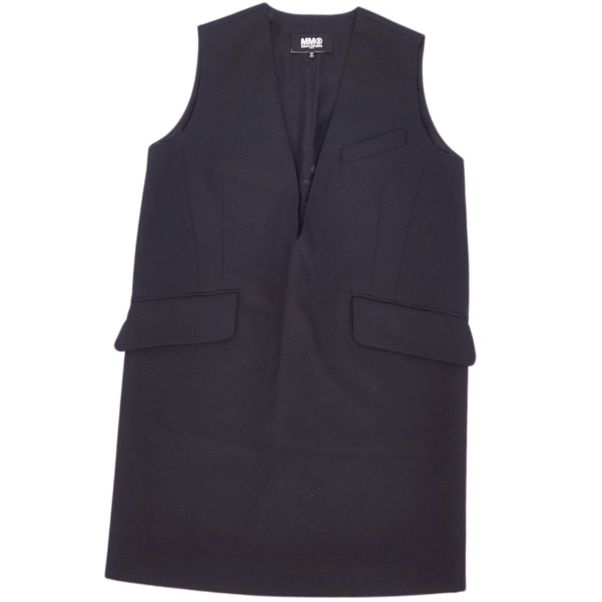 【楽天市場】【極美品】エムエムシックス MM6 23AW ワンピース ノースリーブ Vネック 無地 ウールギャバジン トップス レディース ...