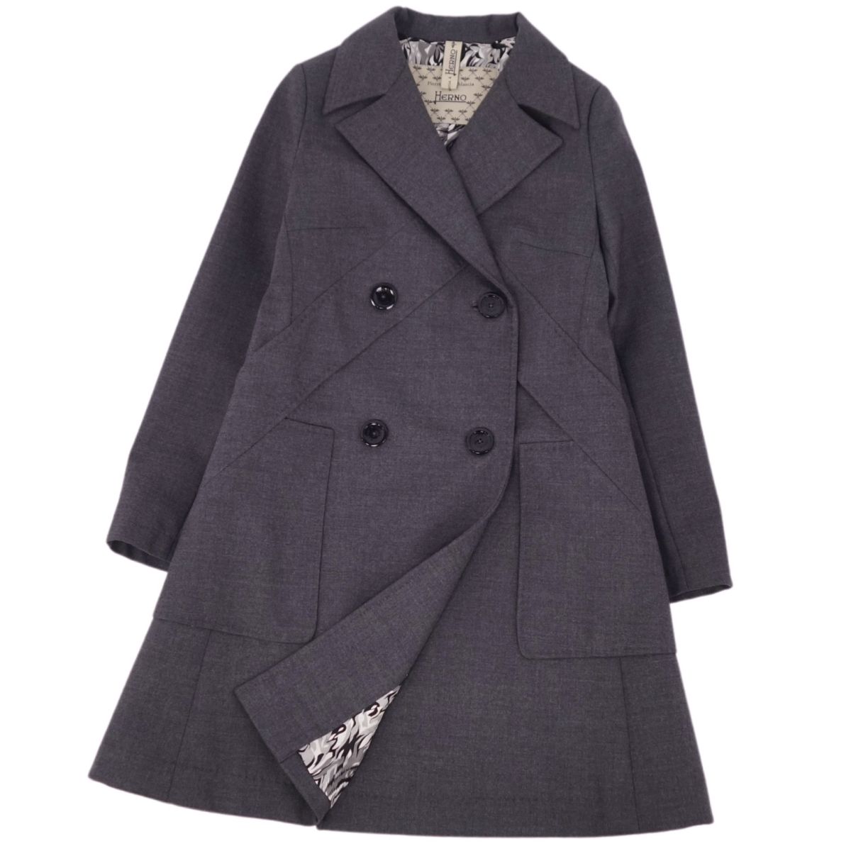 【楽天市場】【美品】ヘルノ ピエールルイ マシア HERNO Pierre Louis Masci コート ダブルブレスト ウール アウター ...