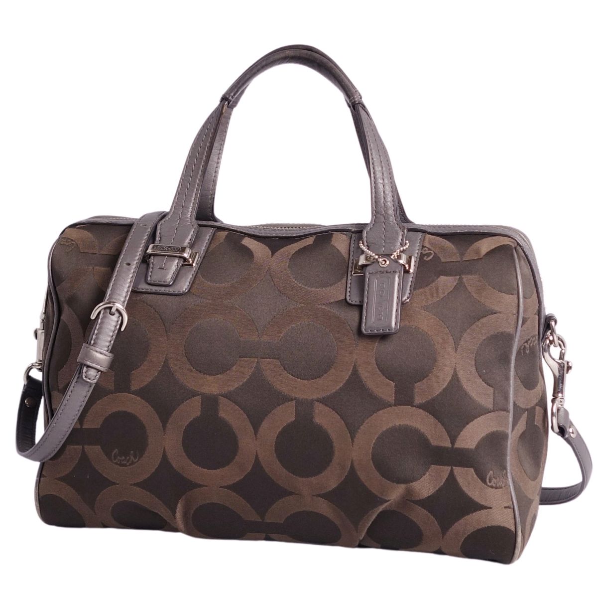 【楽天市場】コーチ COACH バッグ F25503 2way ハンドバッグ トートバッグ ショルダーバッグ Cロゴ柄 キャンバス カバン ...