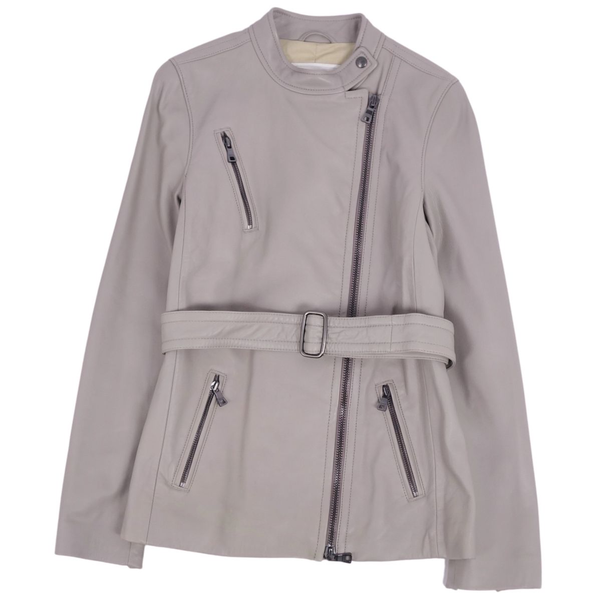 【楽天市場】【極美品】コーチ COACH ジャケット レザージャケット ダブルライダース ラムレザー アウター レディース XS グレー【中古 ...