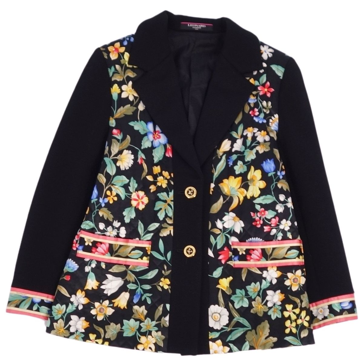 【楽天市場】【極美品】レオナール LEONARD FASHION ジャケット テーラード 花柄 中綿入り シルク ウール アウター レディース 9AR(M相当) マルチカラー【中古 ...
