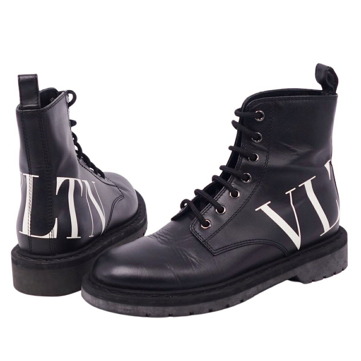 【楽天市場】【美品】ヴァレンティノ ガラヴァーニ VALENTINO GARAVANI ブーツ ショートブーツ VLTN ロゴ カーフレザー ...