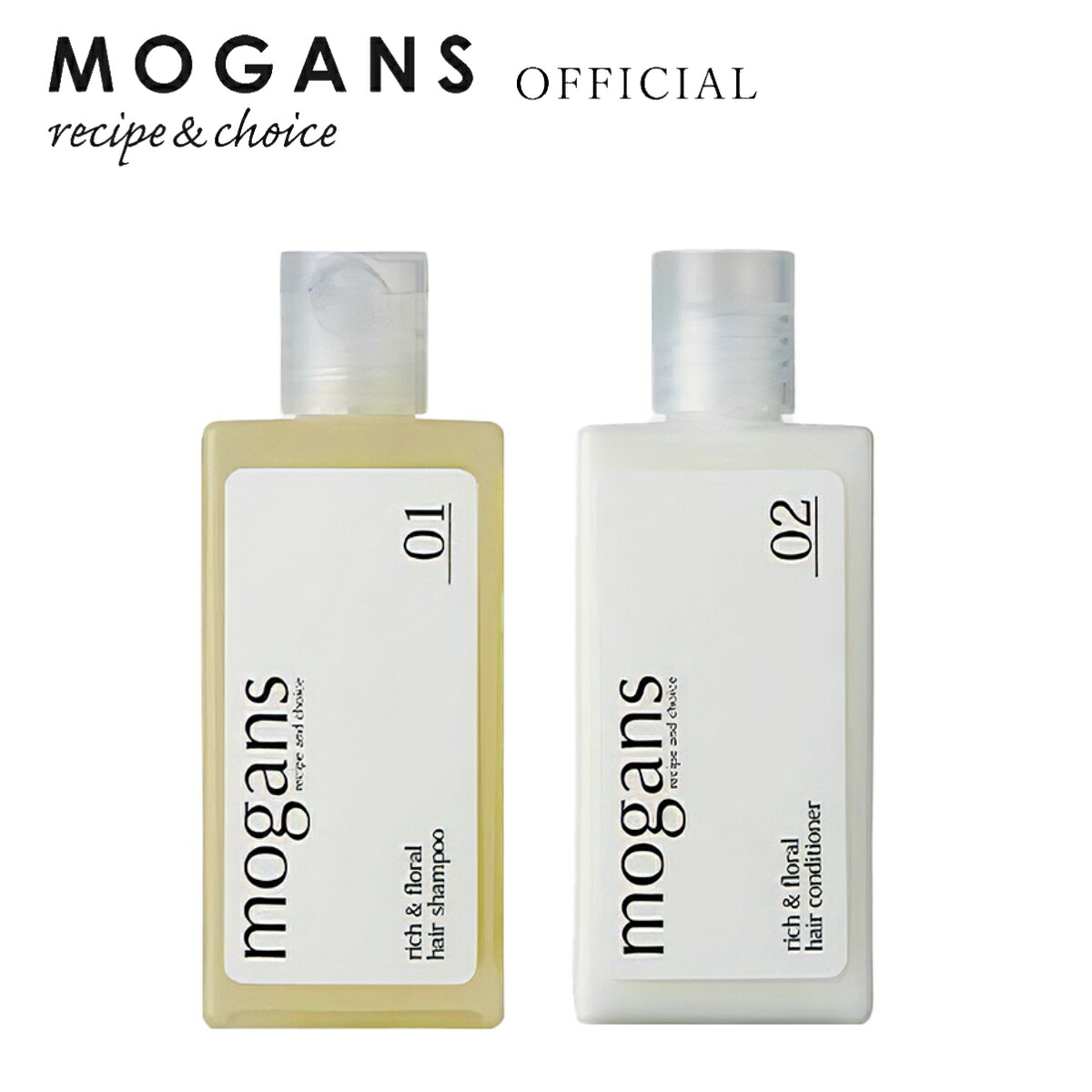 【楽天市場】【メール便】MOGANS トラベルセット シャンプー & コンディショナー 白樹(旧リッチ＆フローラル) 各1本 (30ml 30g) トライアルセット お試しセット お泊りセット ...