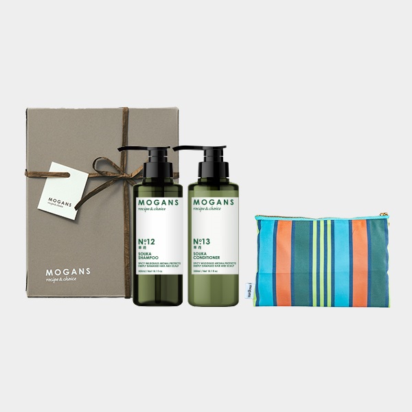 【楽天市場】プレゼント ギフト MOGANS (モーガンズ) 草花 そうか ノンシリコン アミノ酸 シャンプー/コンディショナー 各1本＋サスティナブルポーチ1個セット | 母の日 父の日 ...