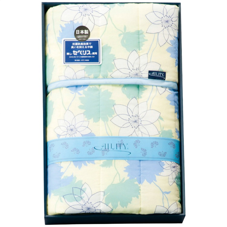 【楽天市場】イチブン AILITY アイリティ 東レ 抗菌防臭わた入 キルト 肌掛布団 ブルー：MOKOMOKO青山