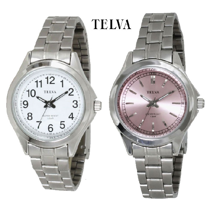 【楽天市場】クレファー TELVA テルバ 腕時計 レディース 10年電池 ステンレスバンド アナログウオッチ TE-AL036-WTS、TE ...