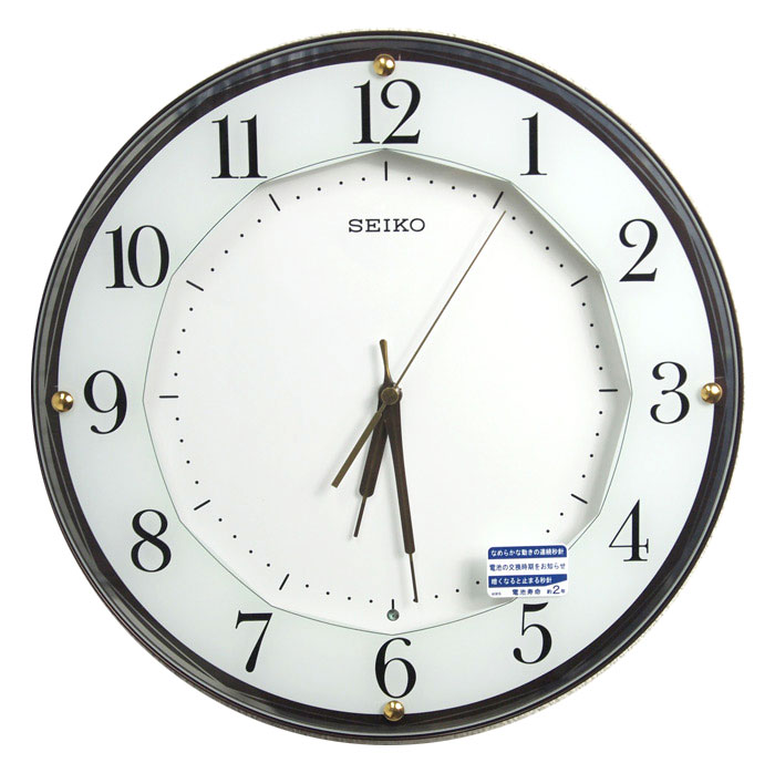 【楽天市場】セイコー 電波掛け時計 電池切れ予告機能 スイープセコンド 茶メタリック塗装 KX213B 壁掛け時計：木馬家具