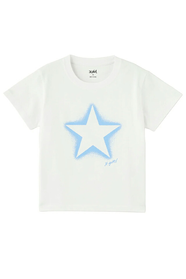 【楽天市場】X-girl エックスガール 105252011018 SPRAY STAR S/S BABY TEE ベビーTシャツ WHITE ...