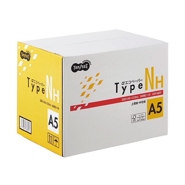 【楽天市場】【タイムセール開催！ポイント6倍】 (まとめ) TANOSEE αエコペーパータイプNH A5 1箱(5000枚:500枚×10冊) （×5セット）：モモダ家具楽天市場店
