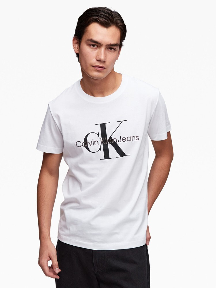 【楽天市場】Calvin Klein Jeans【カルバンカルバンクラインジーンズ】モノグラムエンブロイドTシャツ White YAF ...