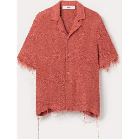 【楽天市場】Sefr (セファ) FAUSTO SHIRT WASHED FRINGED RED (SS24FAUSTOWAS) 24SS ...