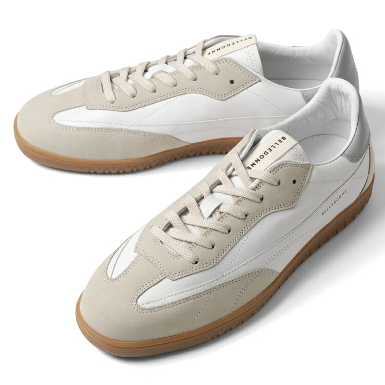 【楽天市場】ベルドンヌ BELLEDONNE スニーカー B7 ジャーマントレーナー スエード ホワイト WHITE 白 レザー メンズ スポーツ スニーカー フランス プレミアム ラグスポ ...