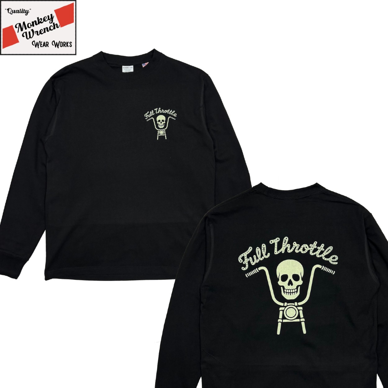【楽天市場】"Full Throttle" LONG SLEEVE T-SHIRT / BLACK / MONKEY WRENCH WEAR ...