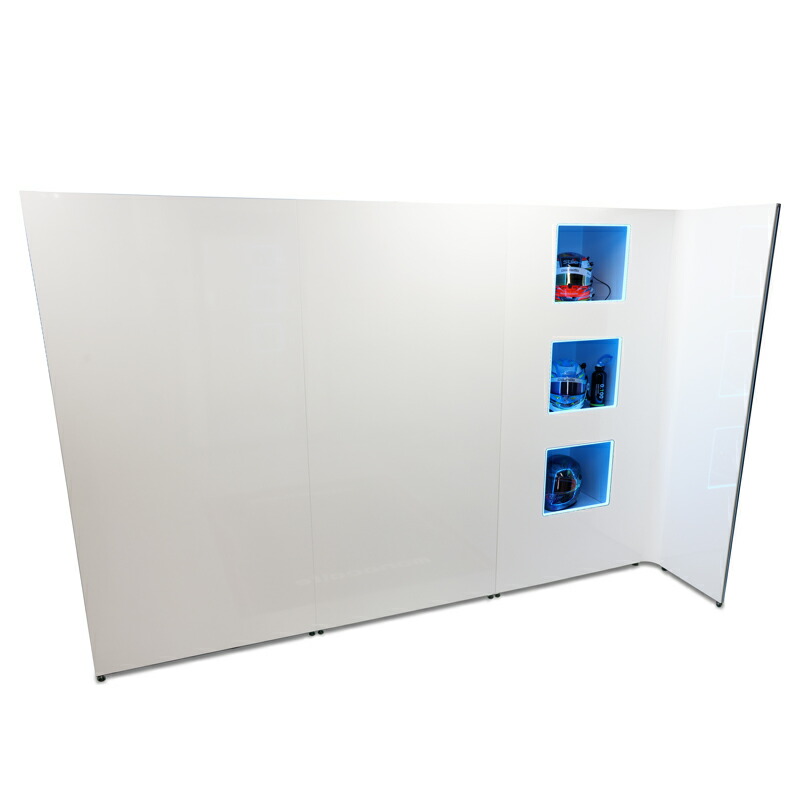 【楽天市場】BCN BOXES モータースポーツ シームレスピットパーテション ヘルメット3段収納 LED ミニマムセット：モノコレ