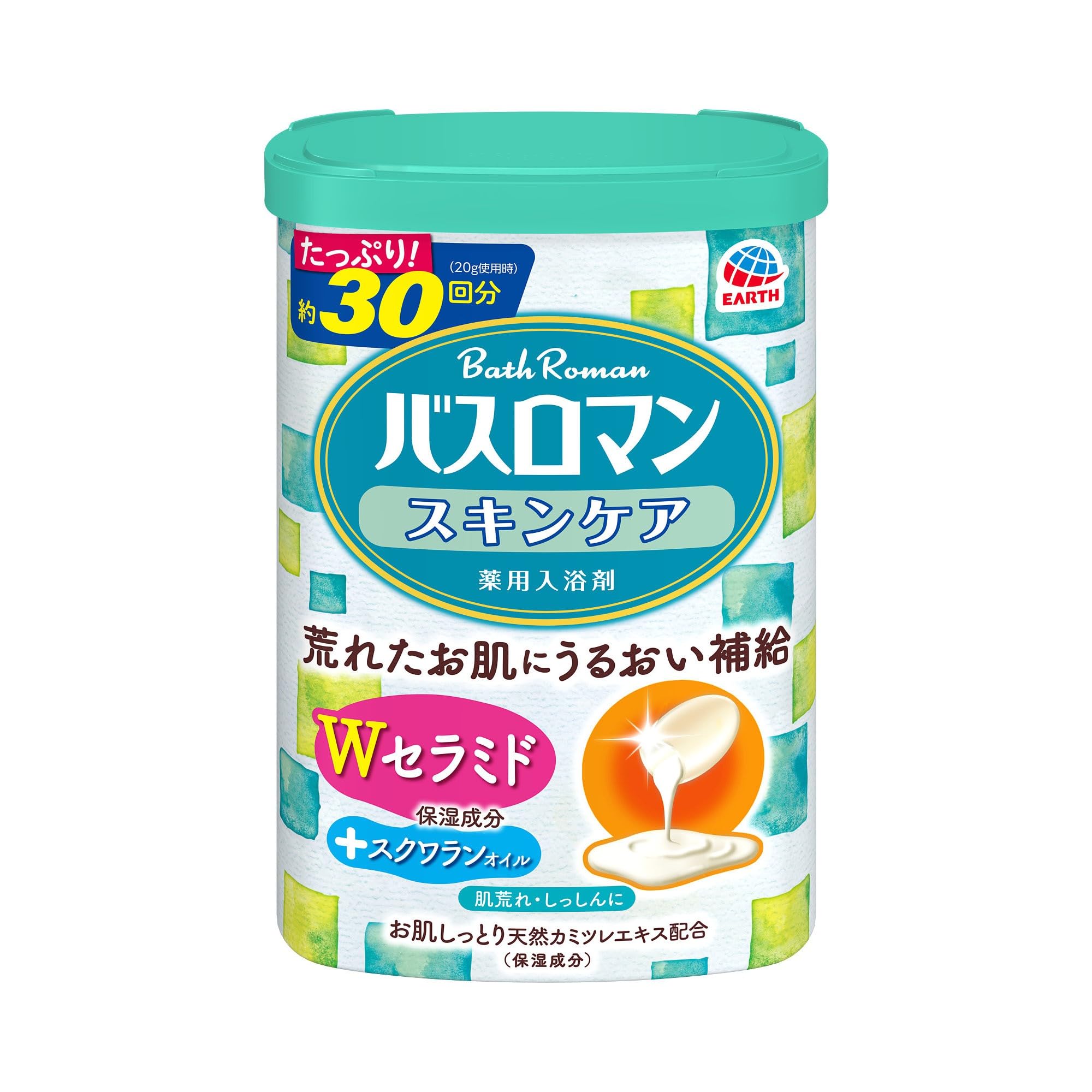 【楽天市場】バスロマンスキンケアWセラミド 容量600G アース製薬 入浴剤：MONOW 公式ショップ