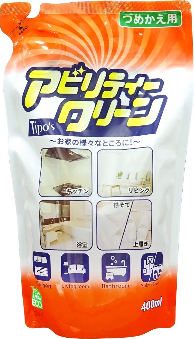 【楽天市場】Tipo's アビリティークリーン 詰替え 400ml 容量400ML 友和 住居洗剤：MONOW 公式ショップ