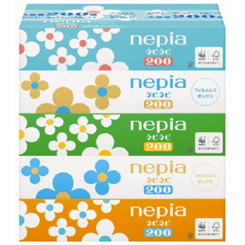 【楽天市場】ネピアネピネピティシュ200組5コパック 王子ネピア ティッシュ：MONOW 公式ショップ