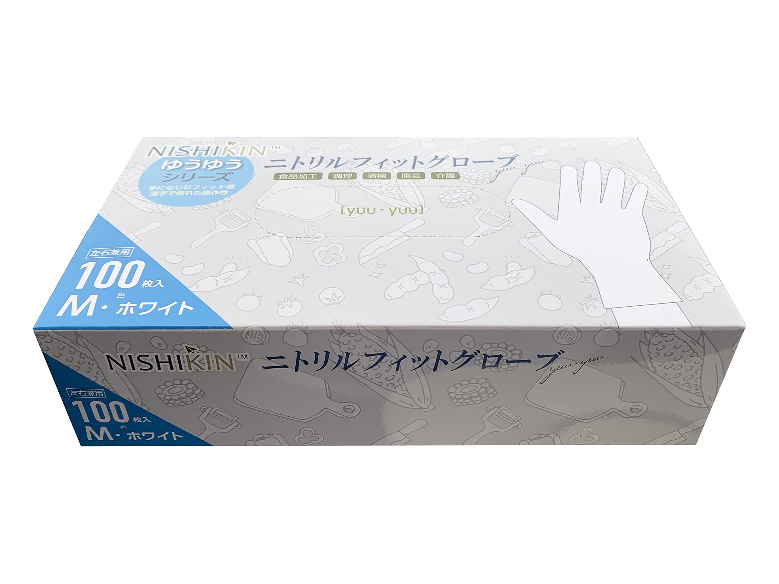 【楽天市場】ゆうゆうグローブニトリルフィットグローブホワイトM 容量100ﾏｲ 使い捨て手袋：MONOW 公式ショップ