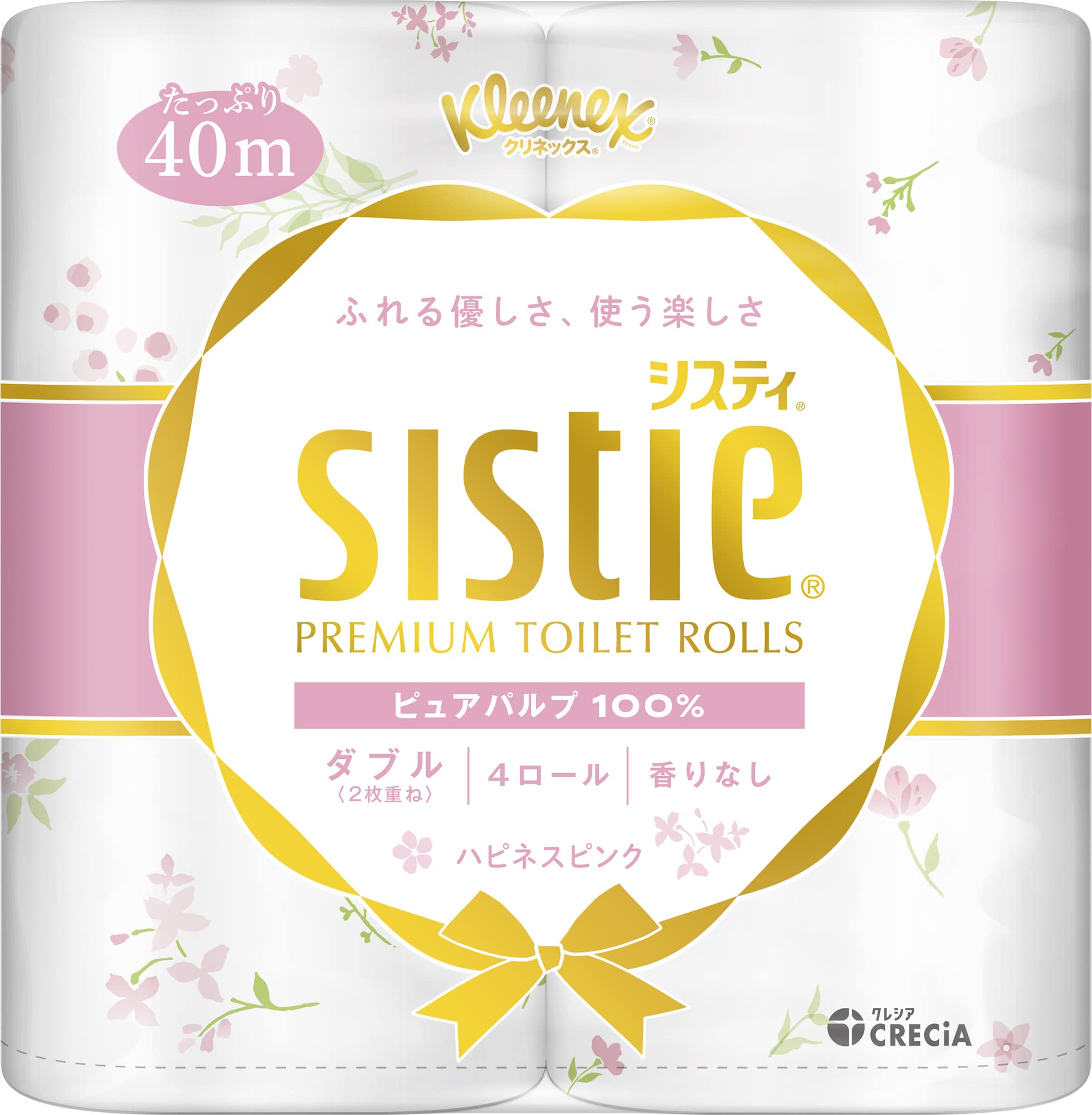【楽天市場】クリネックス システィ 4ロール（ダブル）＜ハピネスピンク＞容量4ｺトイレットペーパー：MONOW 公式ショップ