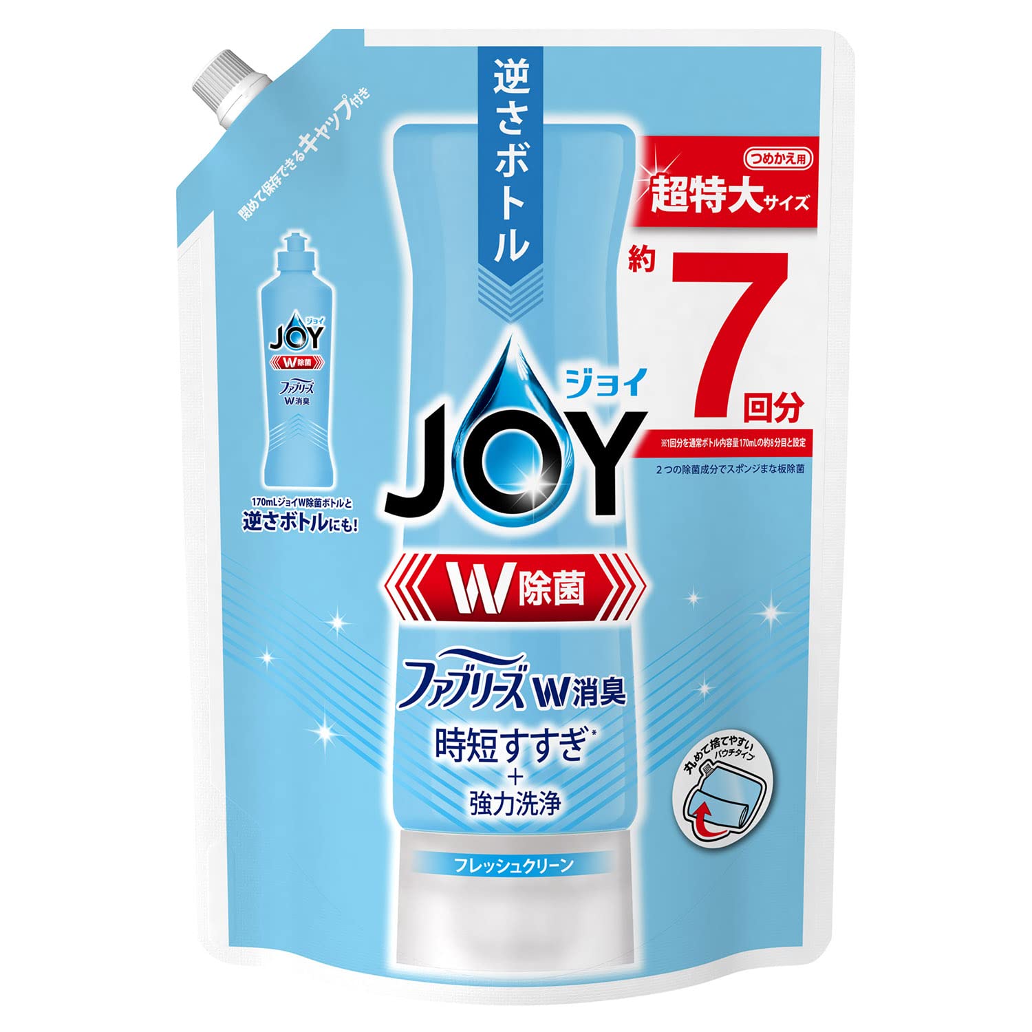 【楽天市場】除菌ジョイコンパクトW消臭 フレッシュクリーン 超特大 容量910ML P＆G 食器用洗剤：MONOW 公式ショップ