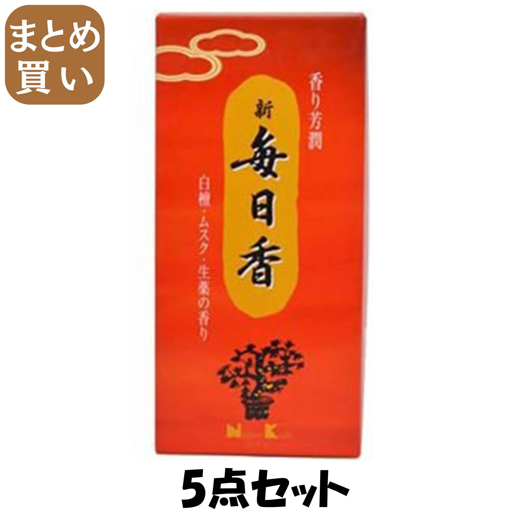 【楽天市場】【まとめ買い】新毎日香徳用バラ ＃15051 5点セット 日本香堂 お線香：MONOW 公式ショップ