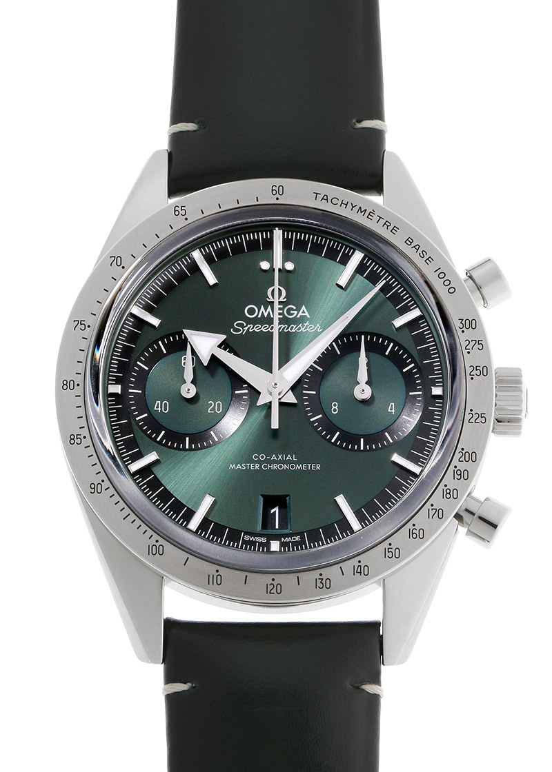【楽天市場】オメガ - スピードマスター '57 | OMEGA | 332.12.41.51.10.001 | SS グリーン文字盤 手巻き レザー：クロンヌ／モンテーヌ
