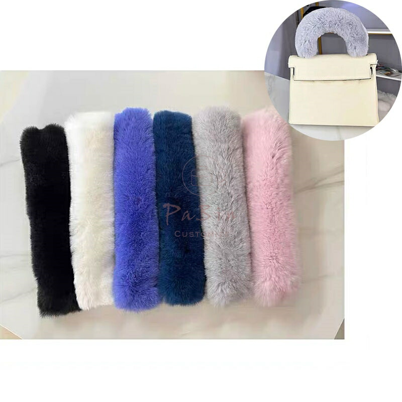 【楽天市場】【秋冬メロディー】 ファーハンドル バッグ 持ち手カバー ハンドルカバー 毛 フェイクファー ふわふわ 負担を軽減 とって ハンドルカバー 柔らかい 長さ約25cm/20cm 1本 ...