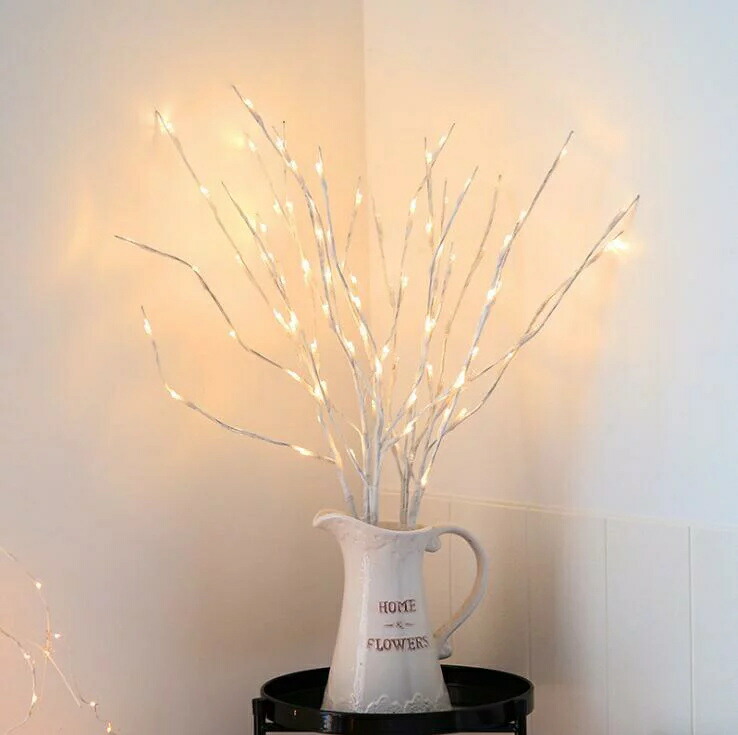 【楽天市場】ブランチツリー LED ライト 枝 イルミネーション ツリー 電池式 間接照明 クリスマス 高さ75cm 5本100電球 オシャレ 北欧 タイマー機能 防水 (花瓶が含まない ...