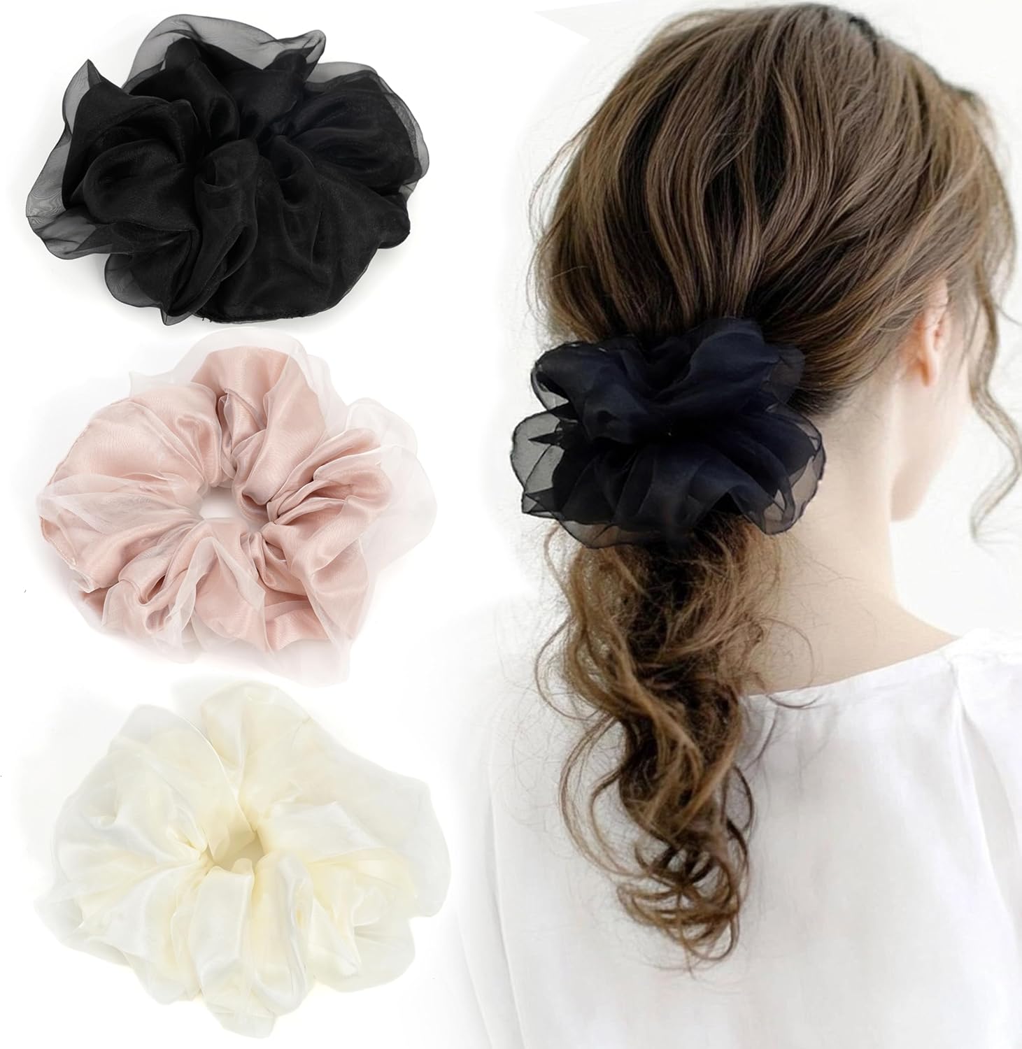 【楽天市場】ヘアアクセサリー 女の子 ヘアゴム 光沢 大人っぽい 大ぶり まとめ髪 おしゃれ 3点セット カジュアル 大人 可愛い ギフト：Monuso