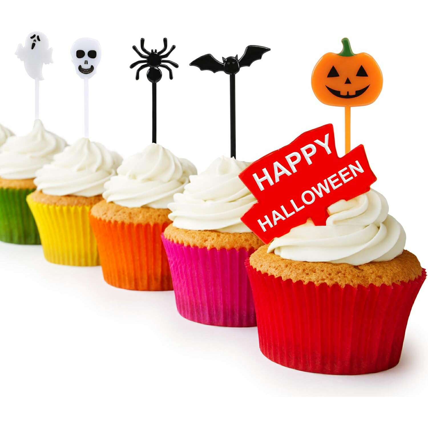 【楽天市場】100本入 ハロウィン 飾り ケーキトッパー ケーキ飾り ケーキピック カップケーキ お菓子 飾り 飾り付け デコレーション 装飾：Monuso