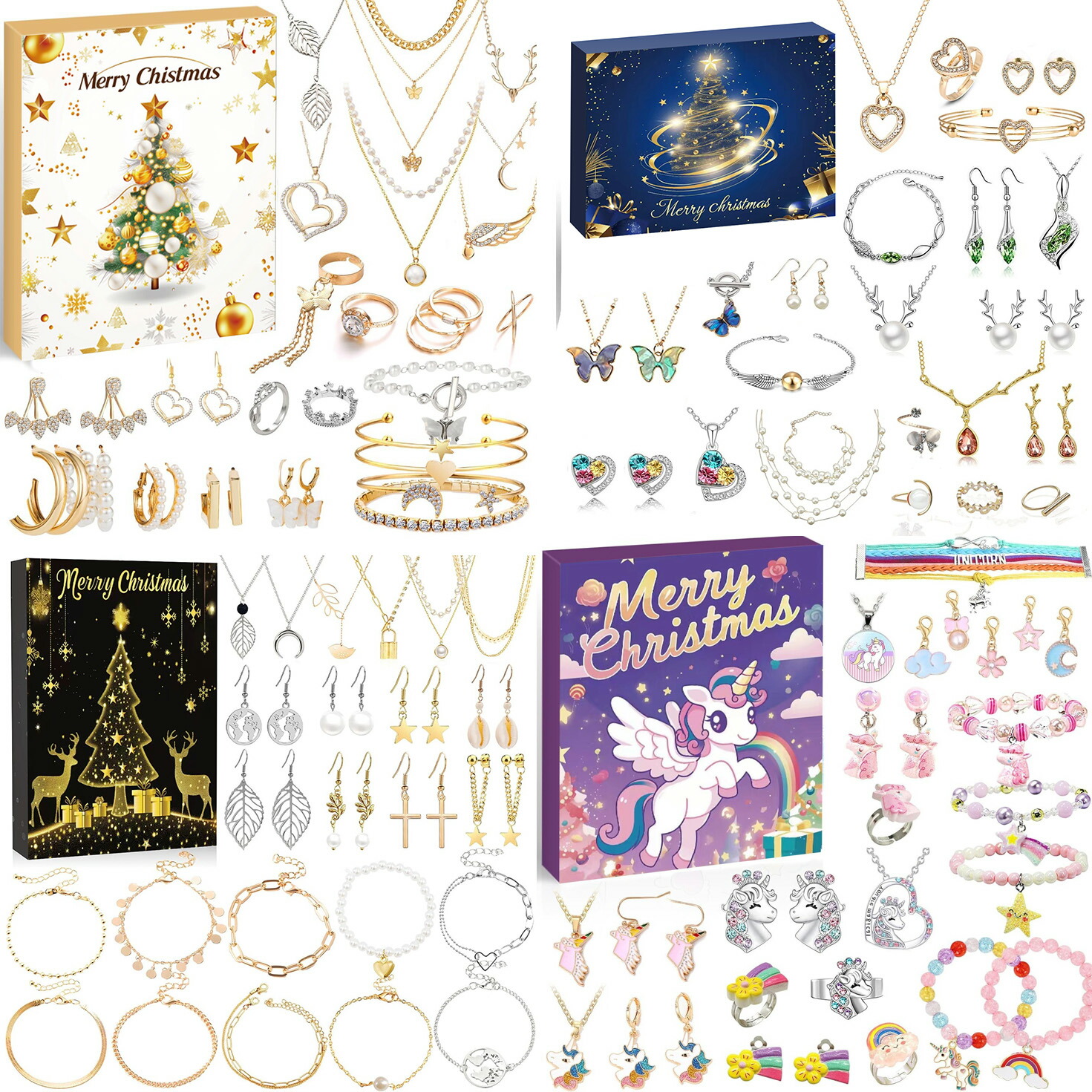 【楽天市場】ジュエリー アドベント カレンダー 2024 女性用 ファッション ブレスレット ネックレス リング イヤリング クリスマスまでの 24 日のカウントダウン カレンダー 大人の女性 ...