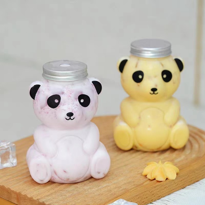 【楽天市場】ドリンクボトル 500ml 透明 パンダボトル フタ付き 10/20個 おしゃれ 可愛い タピオカボトル チーズティー バナナジュース ドリンク プラカップ 飲み物 タピオカ ...