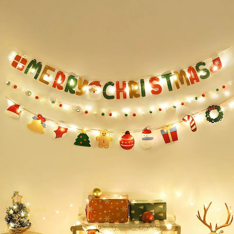 【楽天市場】クリスマス飾り キラキラカラーバー メッキモール キラキラモール クリスマスツリー ガーデン装飾 パーティー飾り リボン 幼稚園/教室/部屋飾り 3mLedライト付き：Monuso