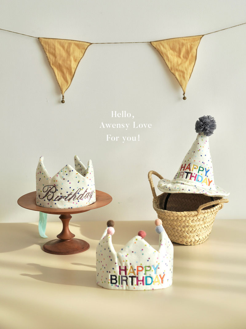 【楽天市場】お誕生日祝い 子供向けパーティー用帽子 1個 柔らかい パーティーハット 誕生祝帽子 百日祝い 写真を撮る道具：Monuso