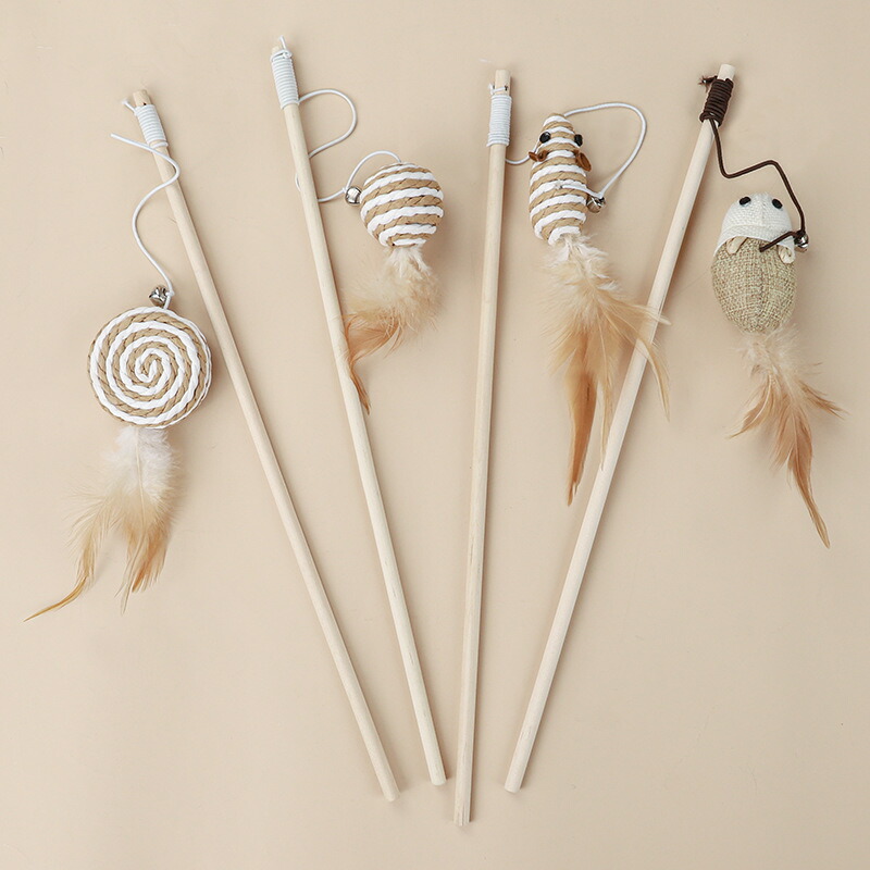 【楽天市場】4点セット 猫おもちゃ 釣り竿付き ねこおもちゃ 猫遊び用品 猫のお好み 鈴付き：Monuso