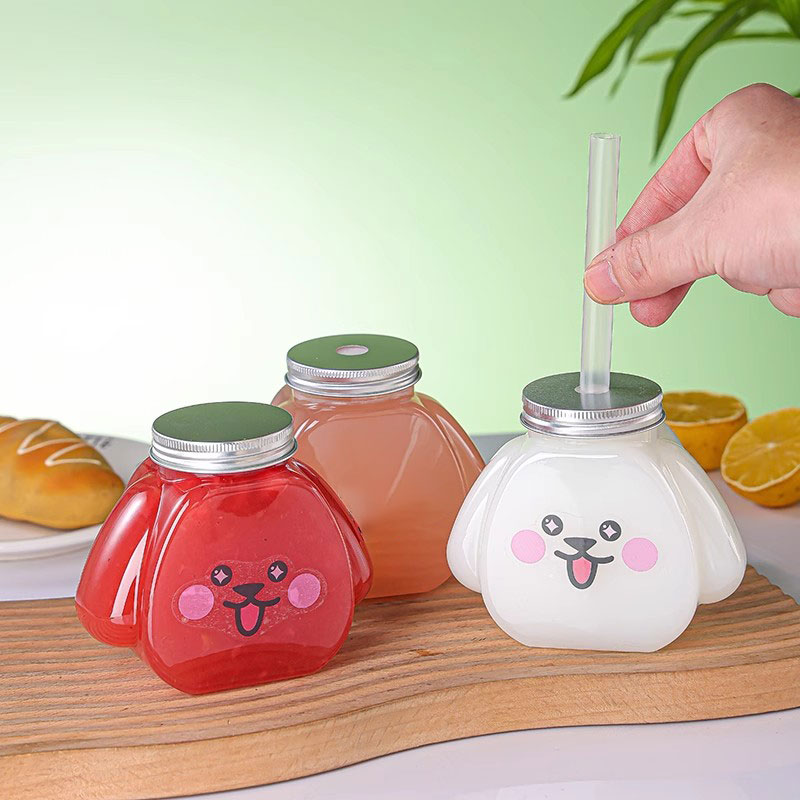 【楽天市場】50個セット ドリンクボトル 350ml フタ付き シール付き ストローなし 犬 かわいい ボトル 透明 ドリンク カップ プラカップ 透明カップ プラコップ 飲み物 コップ ...