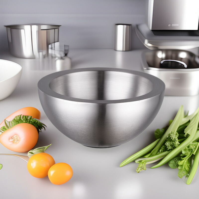 【楽天市場】深型ボウル 耐熱 洗いやすい 二層構造 18-8ステンレス 調理用ベーキング用品 食器 多機能デザートボウル（16*7.5cm）：Monuso