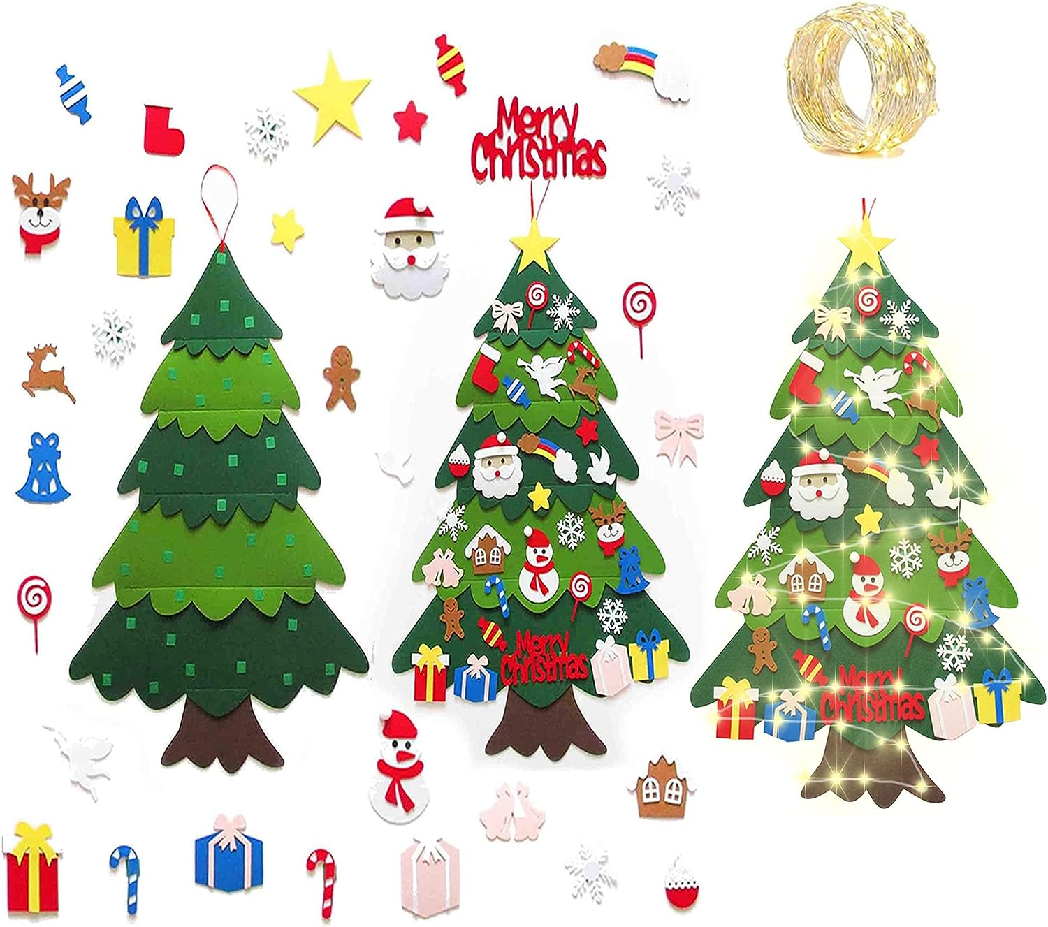 【楽天市場】クリスマス 飾り 壁掛け フェルトクリスマスツリー 装飾品 クリスマス飾り物入りセット 部屋 クリスマス 壁掛け 飾り 玄関 クリスマス デコレーション クリスマス飾り 手作り ...