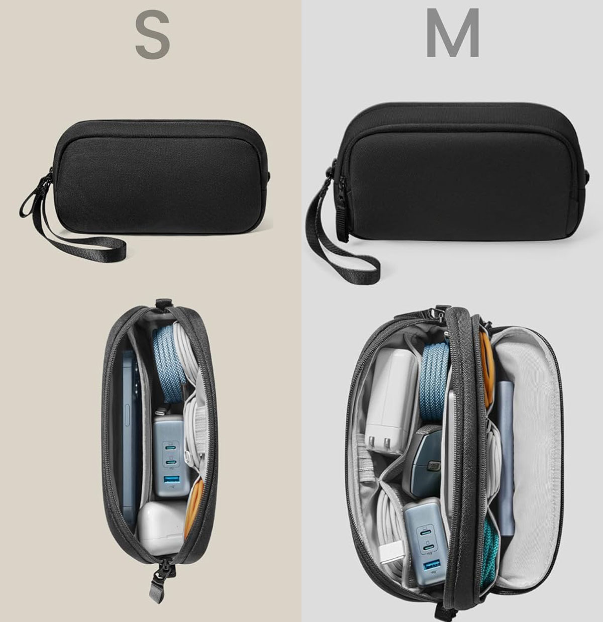 【楽天市場】ガジェットポーチ 大容量 トラベルポーチ 小物収納ポーチ 小物入れ バッグ ケース ケーブル モバイルバッテリー マウス収納 出張 お出掛け オフィス 旅行 便利グッズ バックイン ...