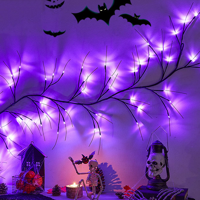 【楽天市場】万聖節LEDライト 万聖節装飾 1.8M 8種類 電飾 電池式 小道具 室内 屋外 飾り雰囲気作り出す 飾り 装飾品 (リモコン付)：Monuso