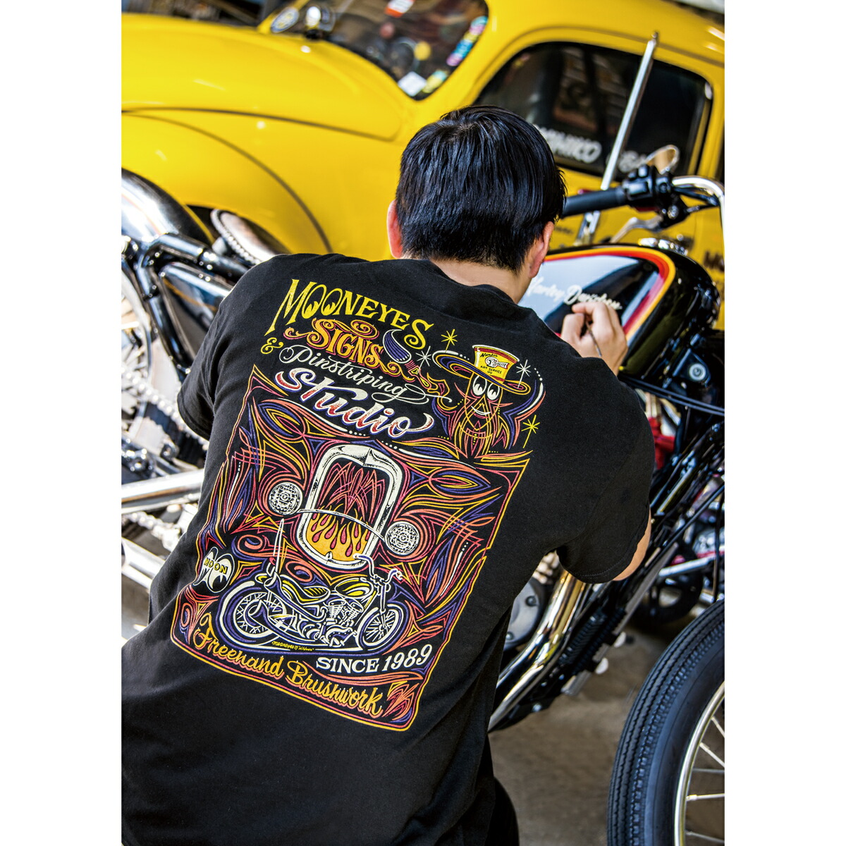 【楽天市場】ムーンアイズ MOON Signs & Pinstriping Studio Tシャツ：MOONEYES