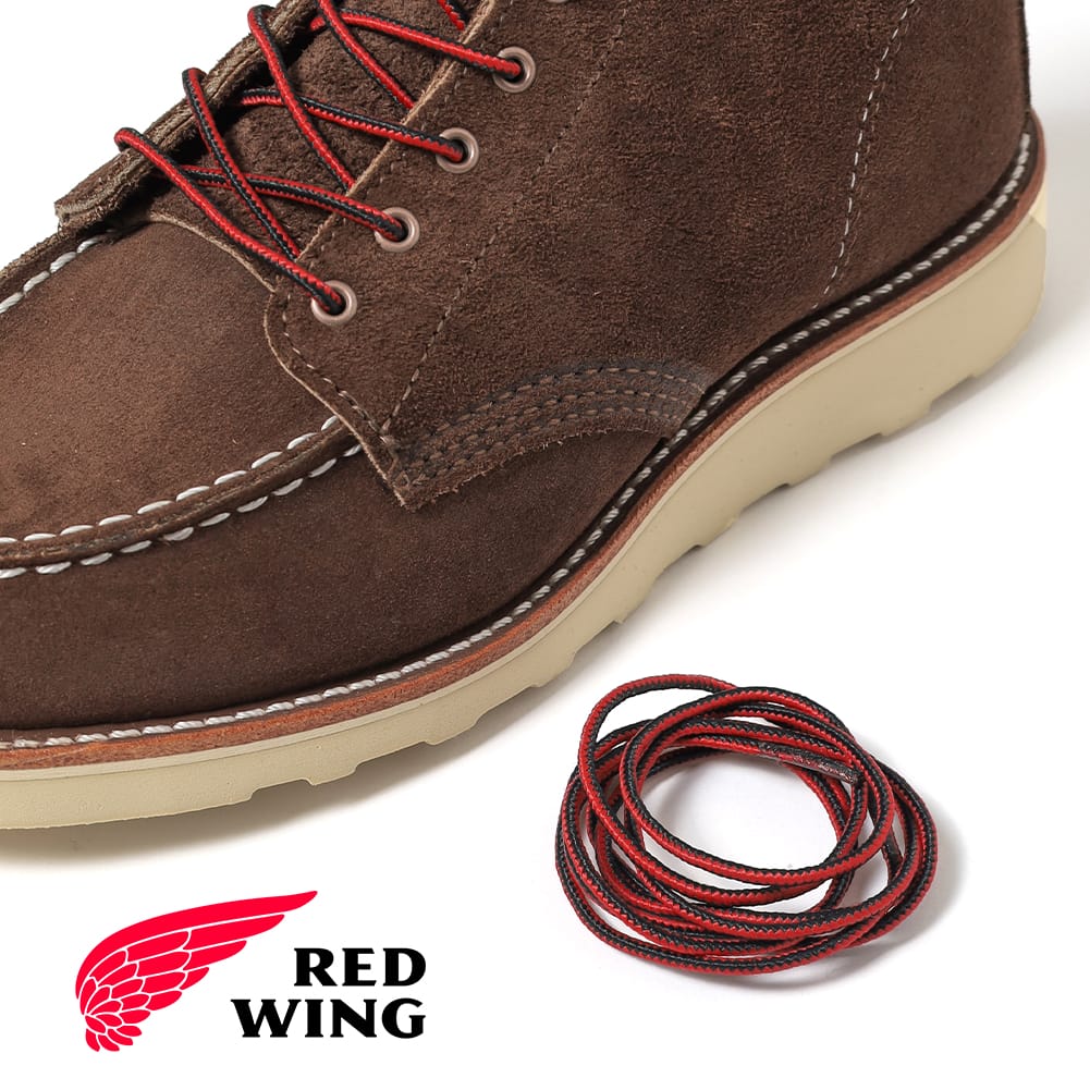 【楽天市場】メール便対応 RED WING（レッドウィング）48" Taslan Laces Black / Red（48インチ タスラン ...