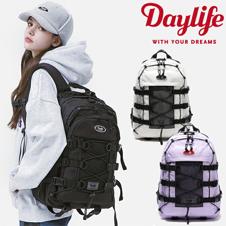 【楽天市場】デイライフ リュック Daylife 正規販売店 メンズ レディース DOUBLE STRING BACKPACK ダブル ストリング バックパック BLACK ブラック ...